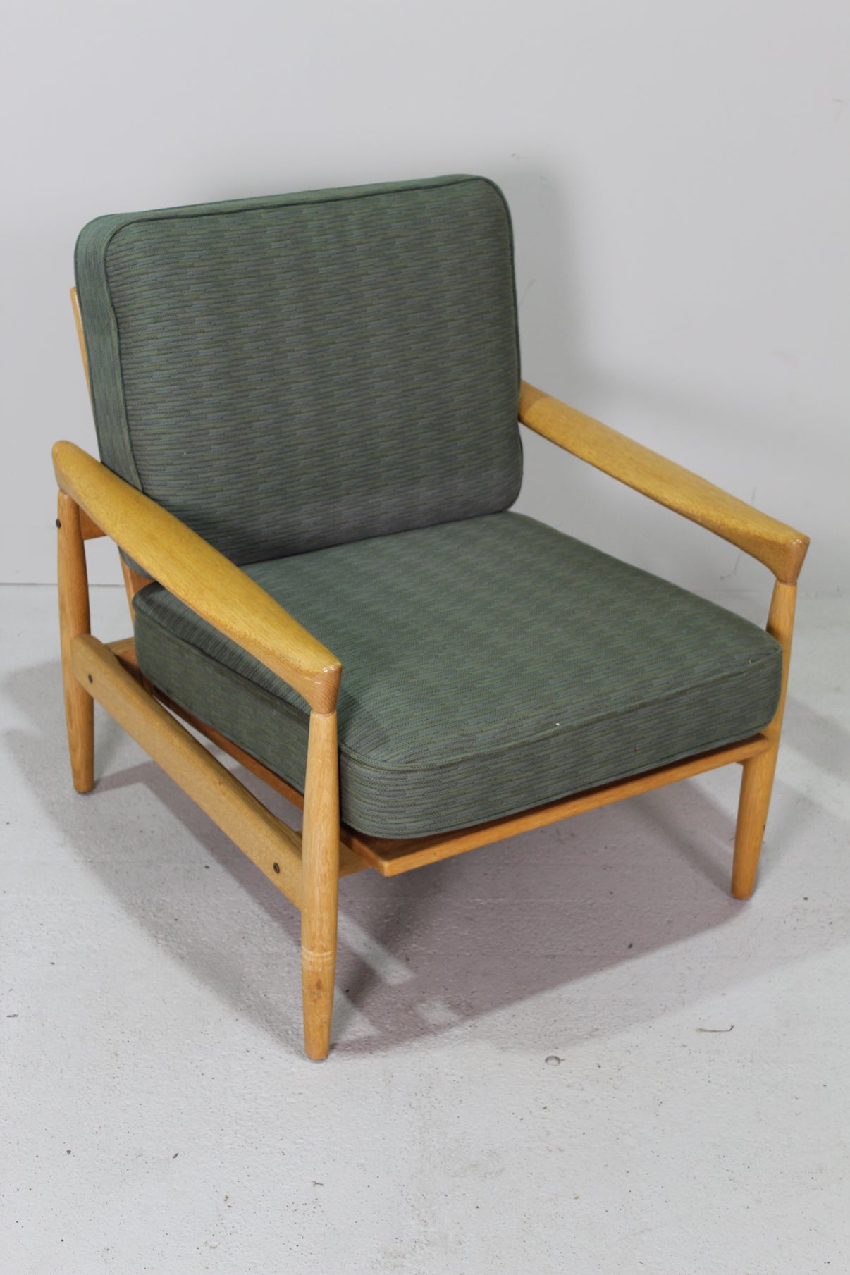 Vintage design bank door Erik Wørts voor IKEA - jaren '60, eiken, rood ...